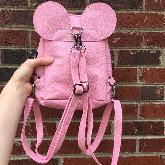 Bags | Minnie Mouse Disney Mickey Ear Backpack Pink Nwt | Poshmark